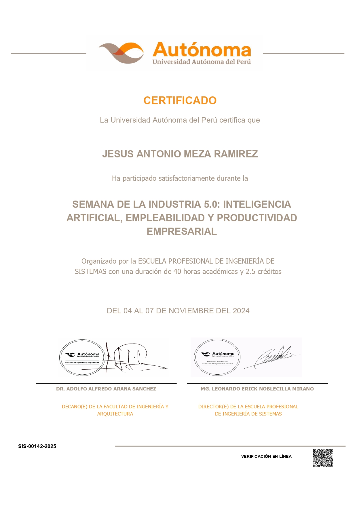 Desarrollador | Jesus Meza